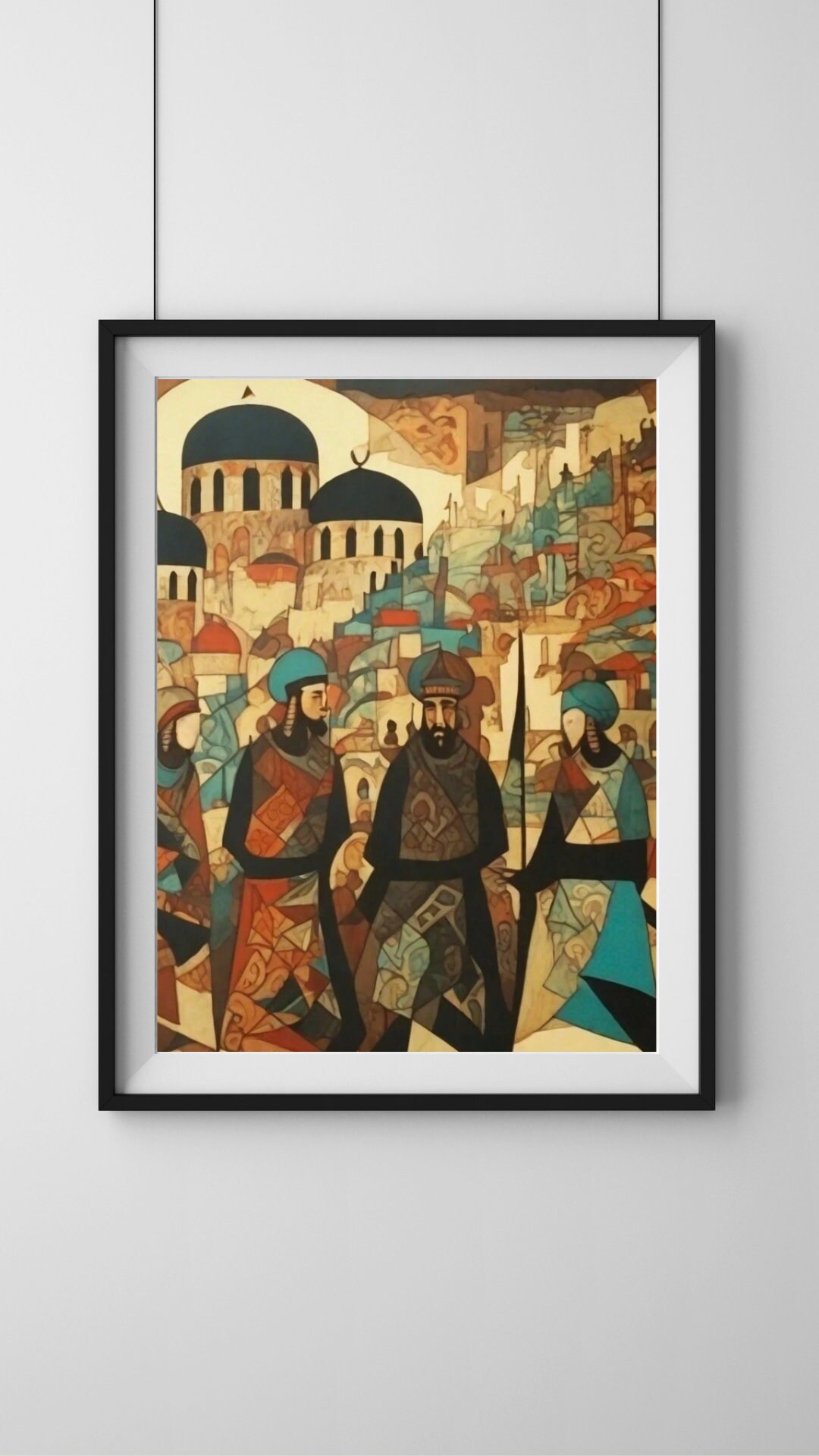 Ottoman Orientalist Illustration Wall Art Traditional Turkish Miniature ...