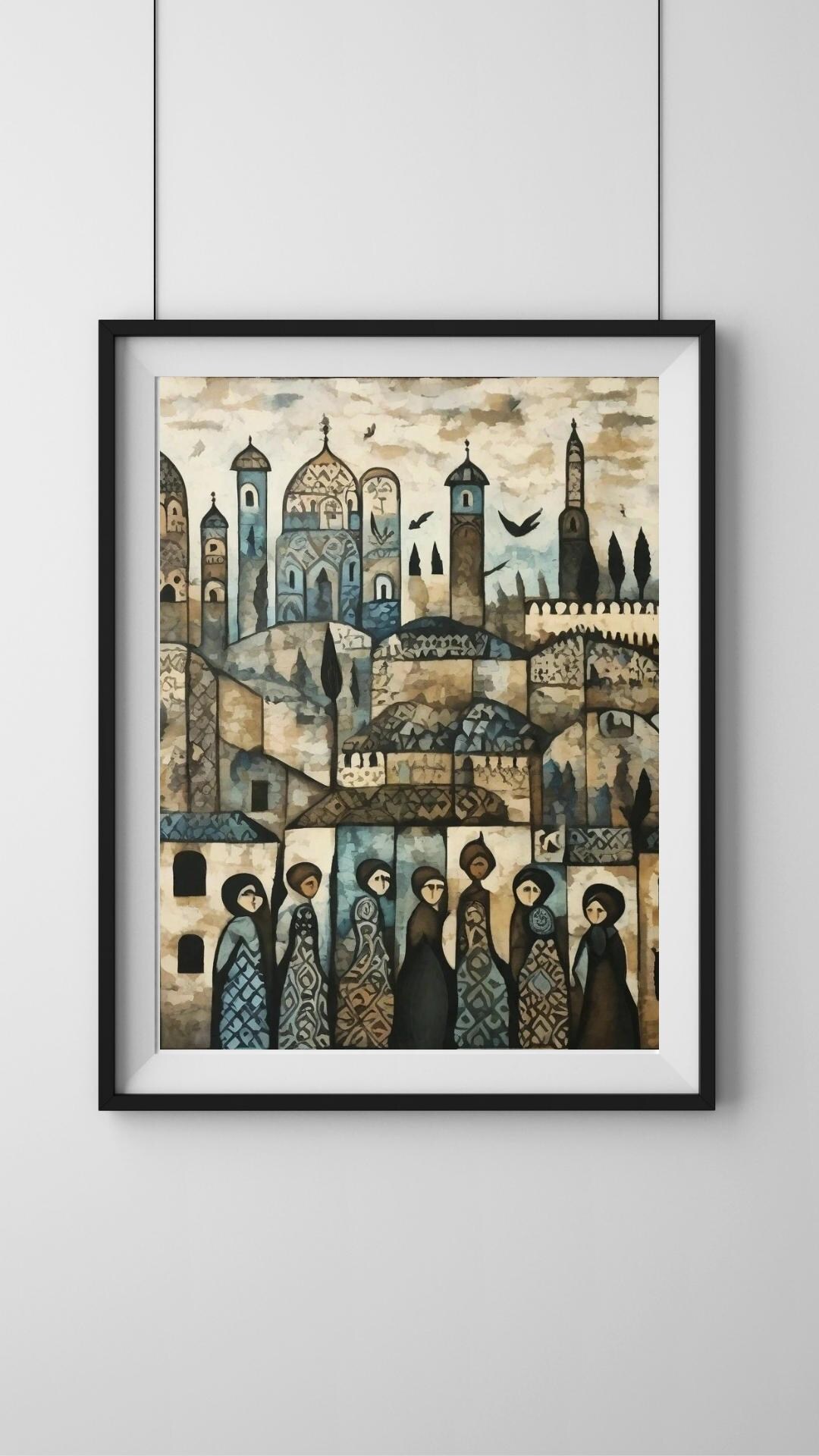 Mesopotamian Illustration Wall Art Oriental Middle Eastern Art Muslim ...