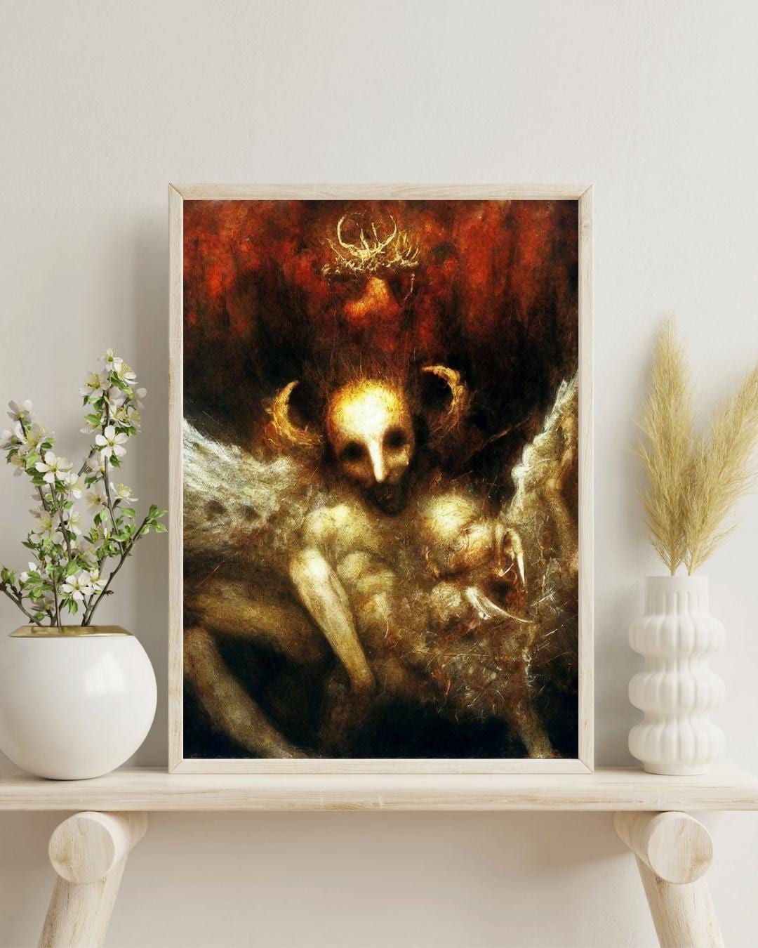 Medieval Satan Medieval Oil Painting Illustration Wall Art | Oriental ...