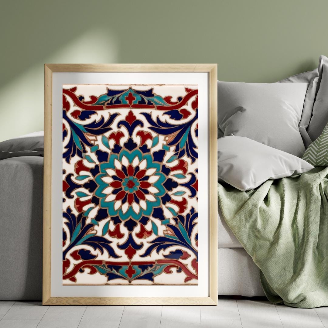 Set of 3 Nomad Kilim Drawing Wall Art | Orientalist Kurdish Ethnic ...