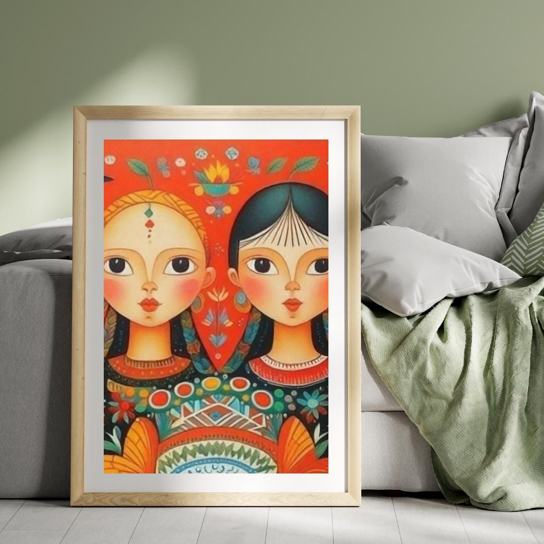 Macedonian Folk Painting | Traditional Pastel Artwork | Historical ...