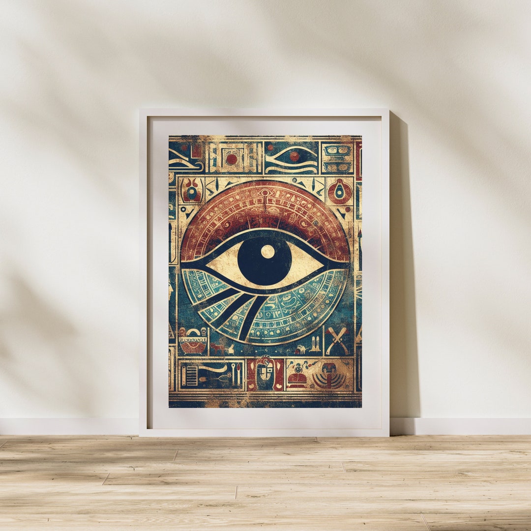 Horus Eye Egyptian Art,oriental Wall Art,living Room Wall Art ...