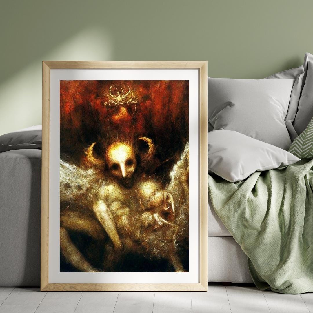 Satanic Painting | Hermetic Lucifer Artwork | Historical Baphomet ...