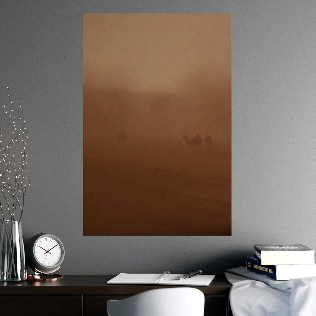 Tunisian Desert Motif Matte 16"x20" Poster | Oriental North African ...