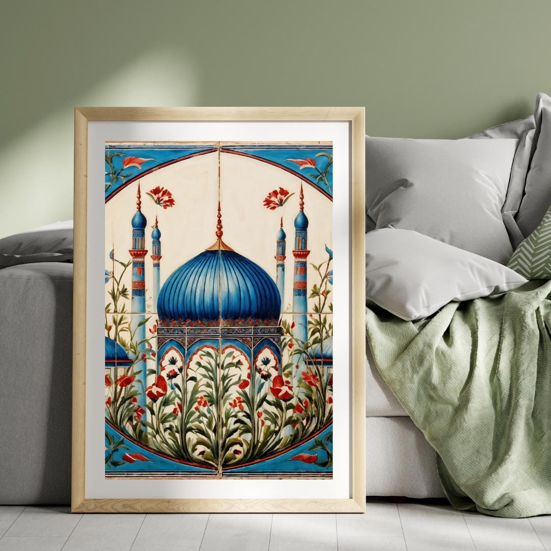 Blue Mosque Painting | Ottoman Historical Anatolian Tile Artwork ...