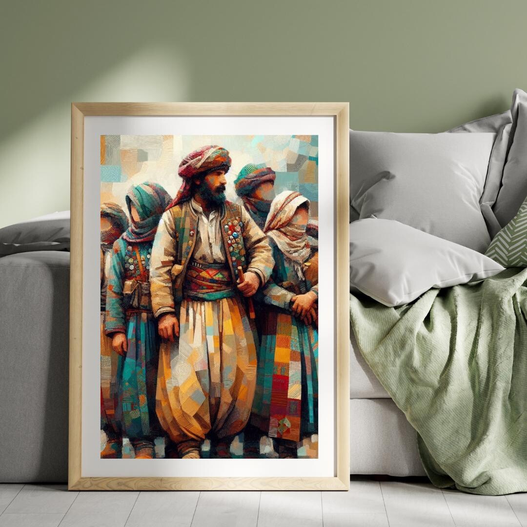 Kurdish Painting Art | Orientalist Kurdish Pastel Artwork | Historical ...