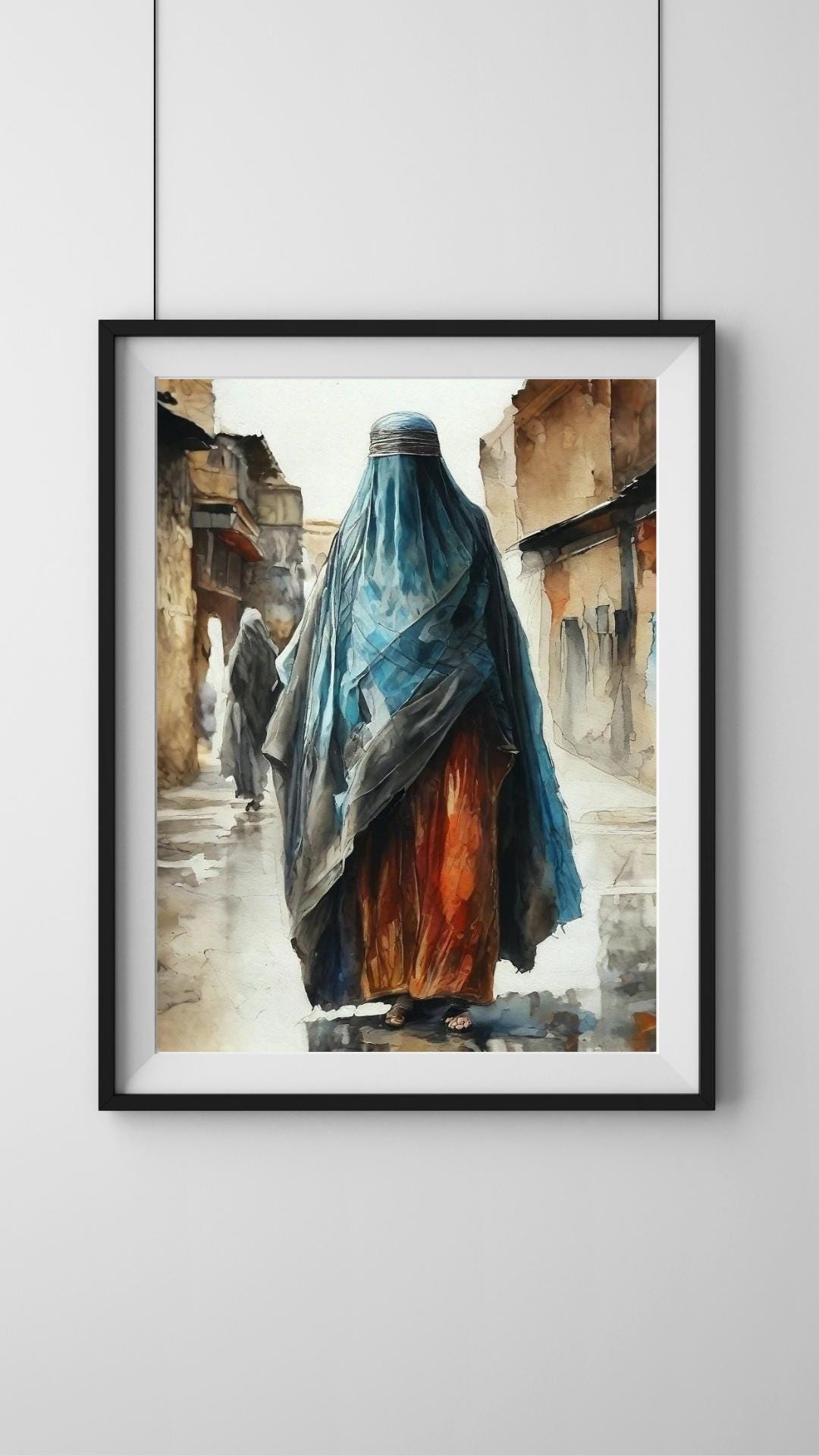 Afghan Traditional Art Oriental Burqa Art Muslim Ethnic Art Islami Folk ...