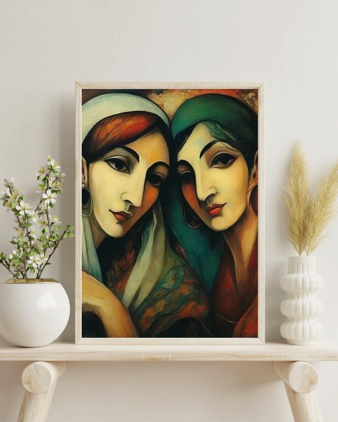 Medieval Oil Painting Illustration Wall Art Oriental Muslim Qatari ...