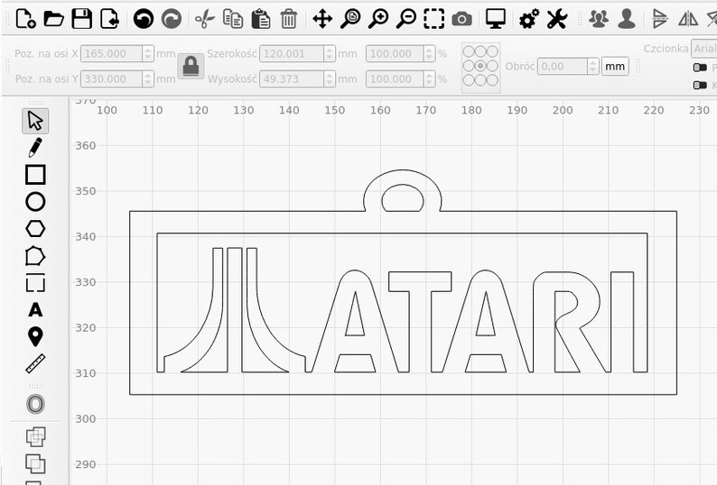 Christmas Tree Decoration - Atari Logo. Laser Cut Files, Dxf, Svg, Png ...