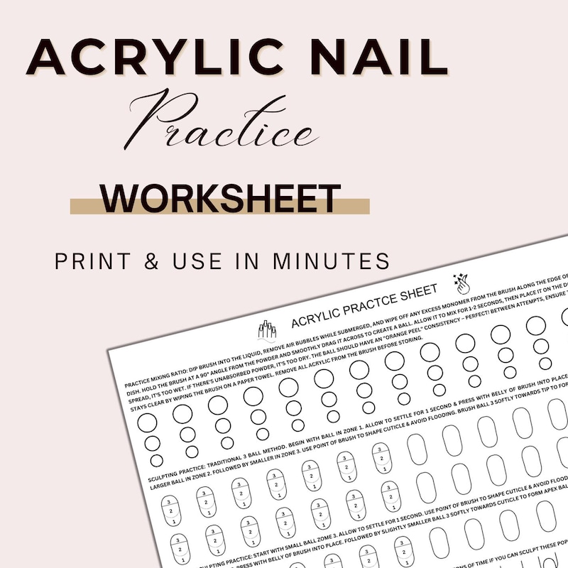 Acrylic Practice Sheet - Etsy