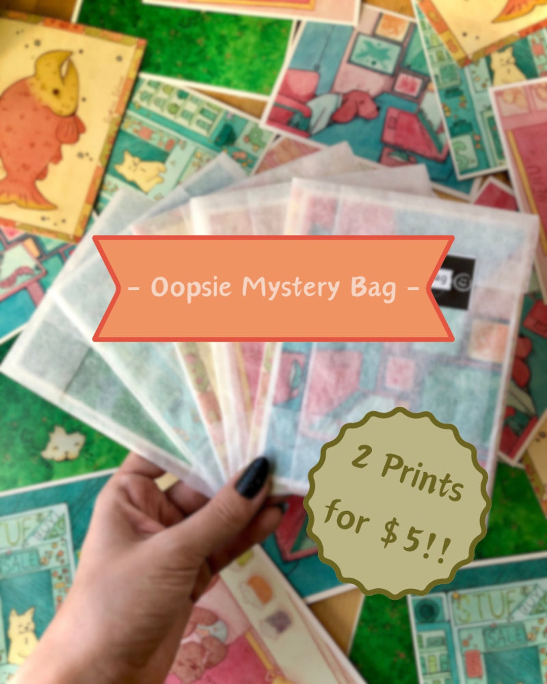 Oopsie Mystery Print Bag - Etsy
