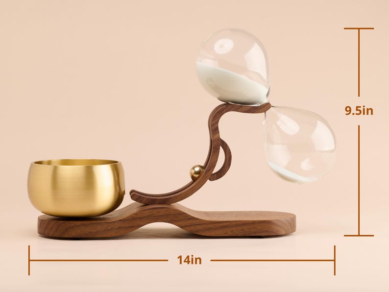 Walnut Wood Meditation Timer With Japanese Orin Bell & Handmade ...