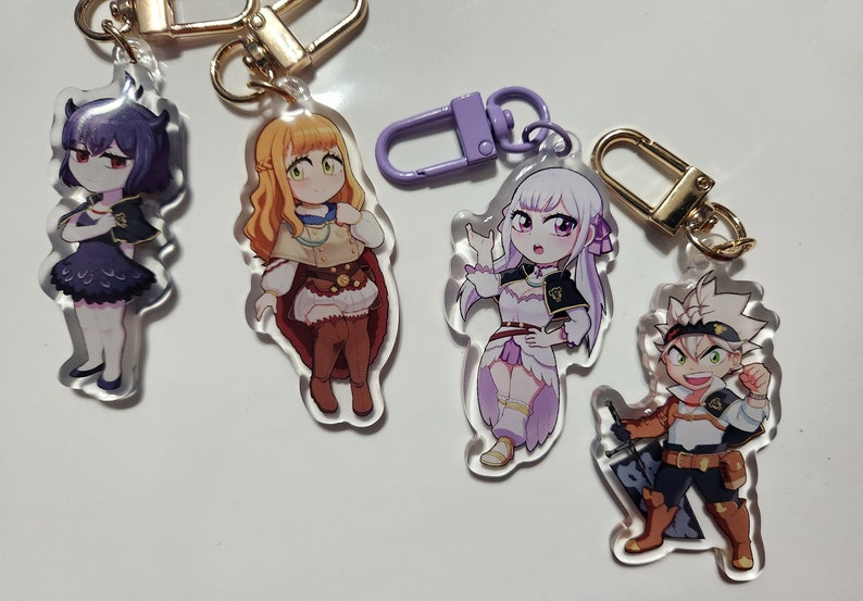 Black Clover Keychains - Etsy