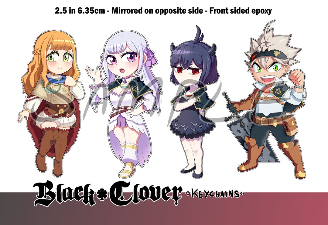 Black Clover Keychains - Etsy