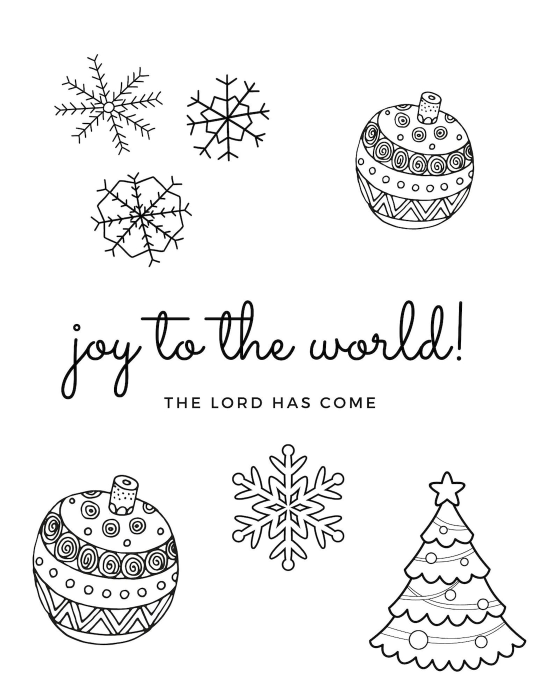 Joy to the World! Christmas Christian Coloring Pages for All Your ...