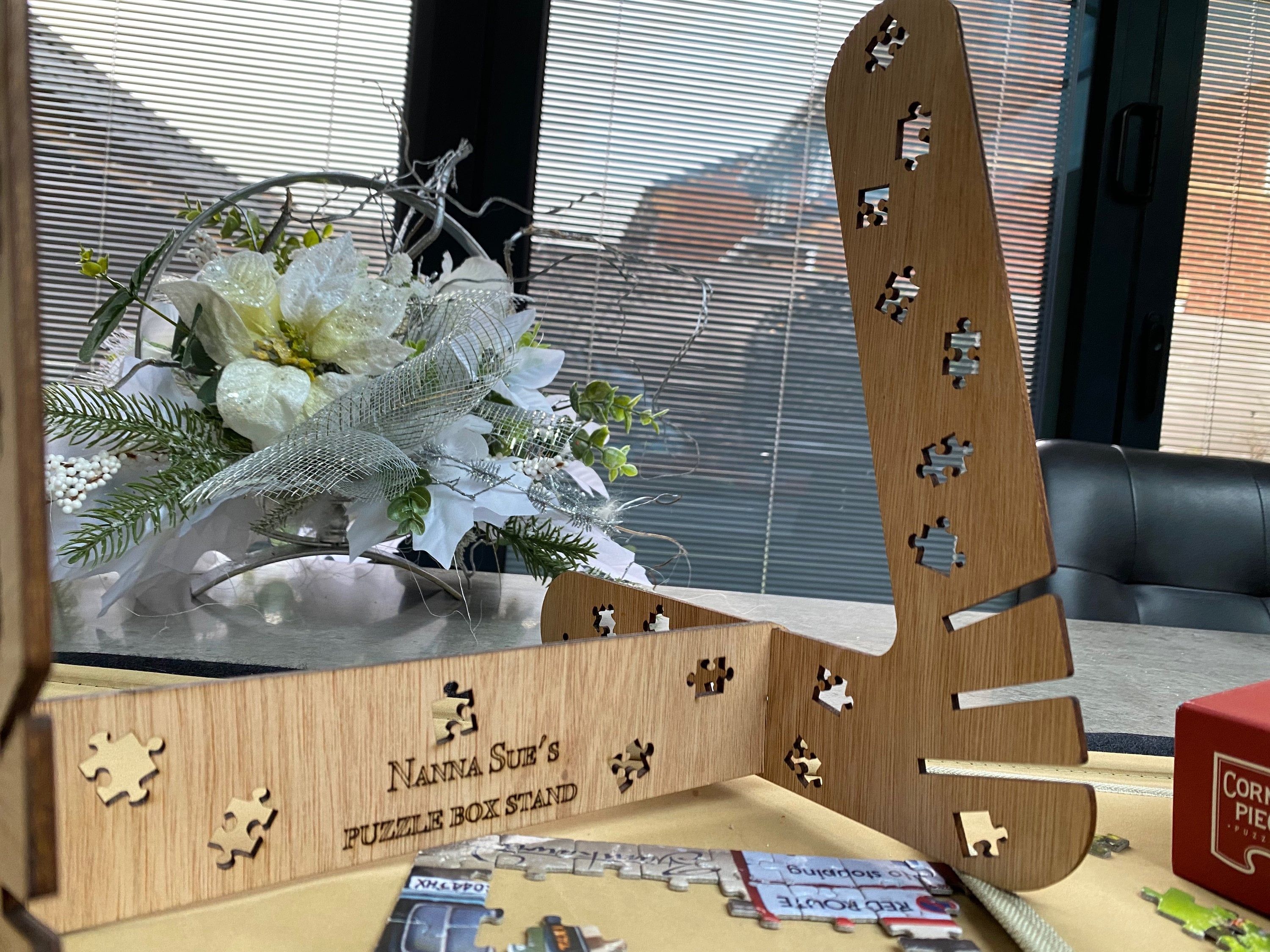 Personalised Jigsaw Box Stand. Quality Puzzle Box Lid Holder for Easy ...