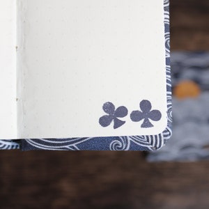 Handbound Tiny Dot Grid Notebook in Midnight Waves. Treeless 100% ...