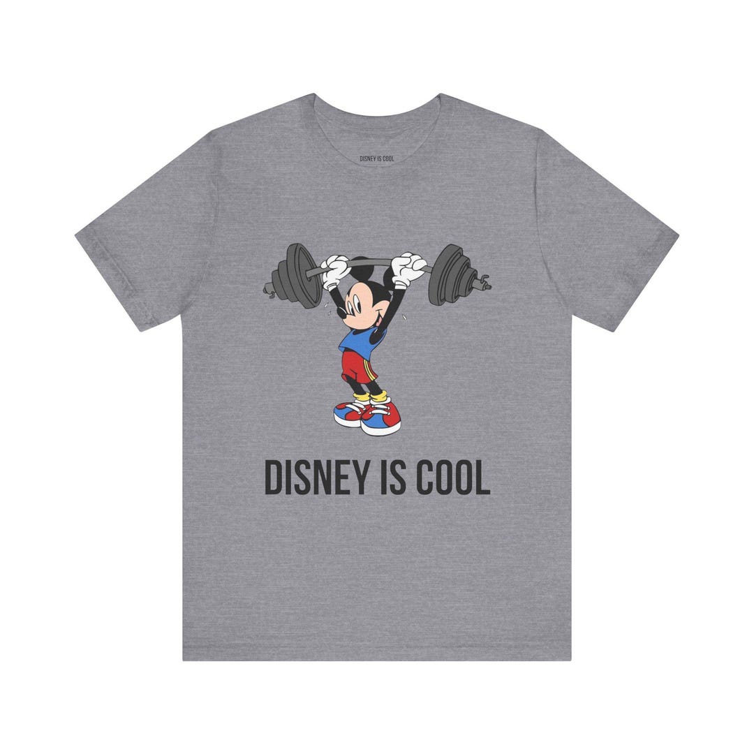 Mickey Mouse Gym T-shirt | Disney Cartoon Graphic Tee - Etsy