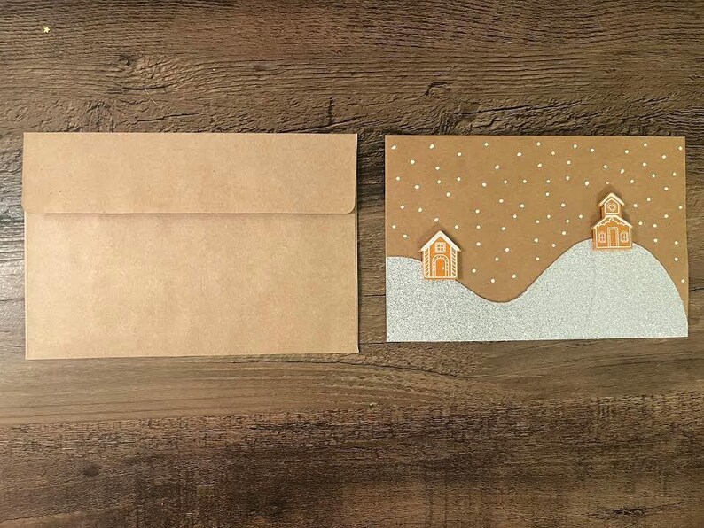 Gingerbread House Card - Etsy