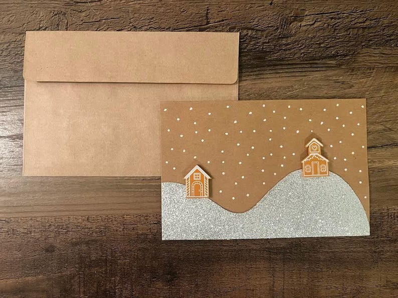 Gingerbread House Card - Etsy