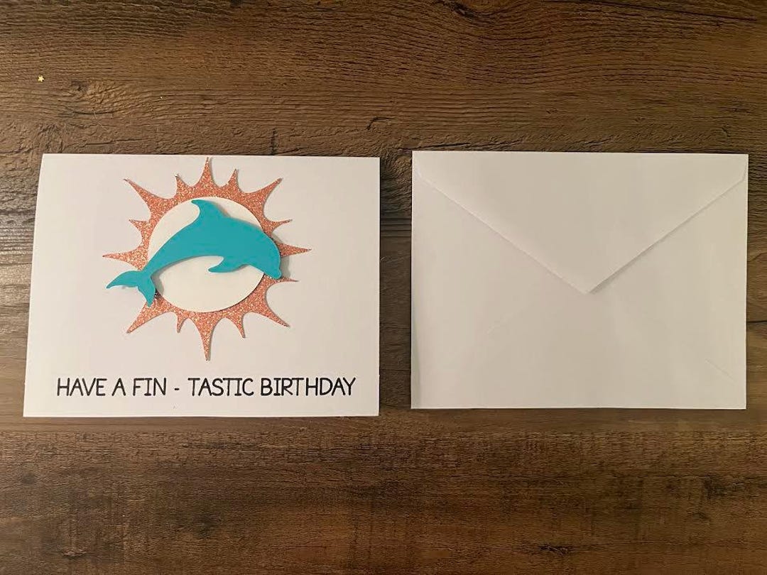 Miami Dolphins Birthday Card - Etsy