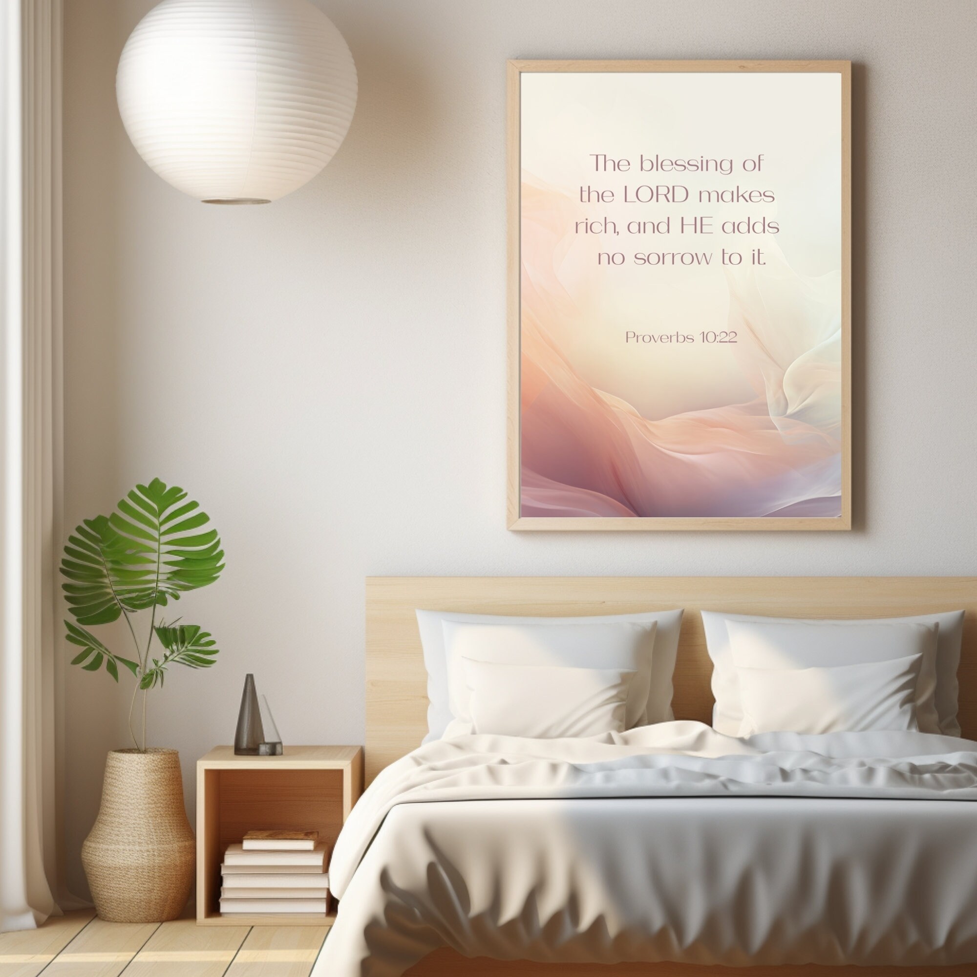 Proverbs 10:22 Printable Wall Art, INSTANT DOWNLOAD, Christian Bible ...