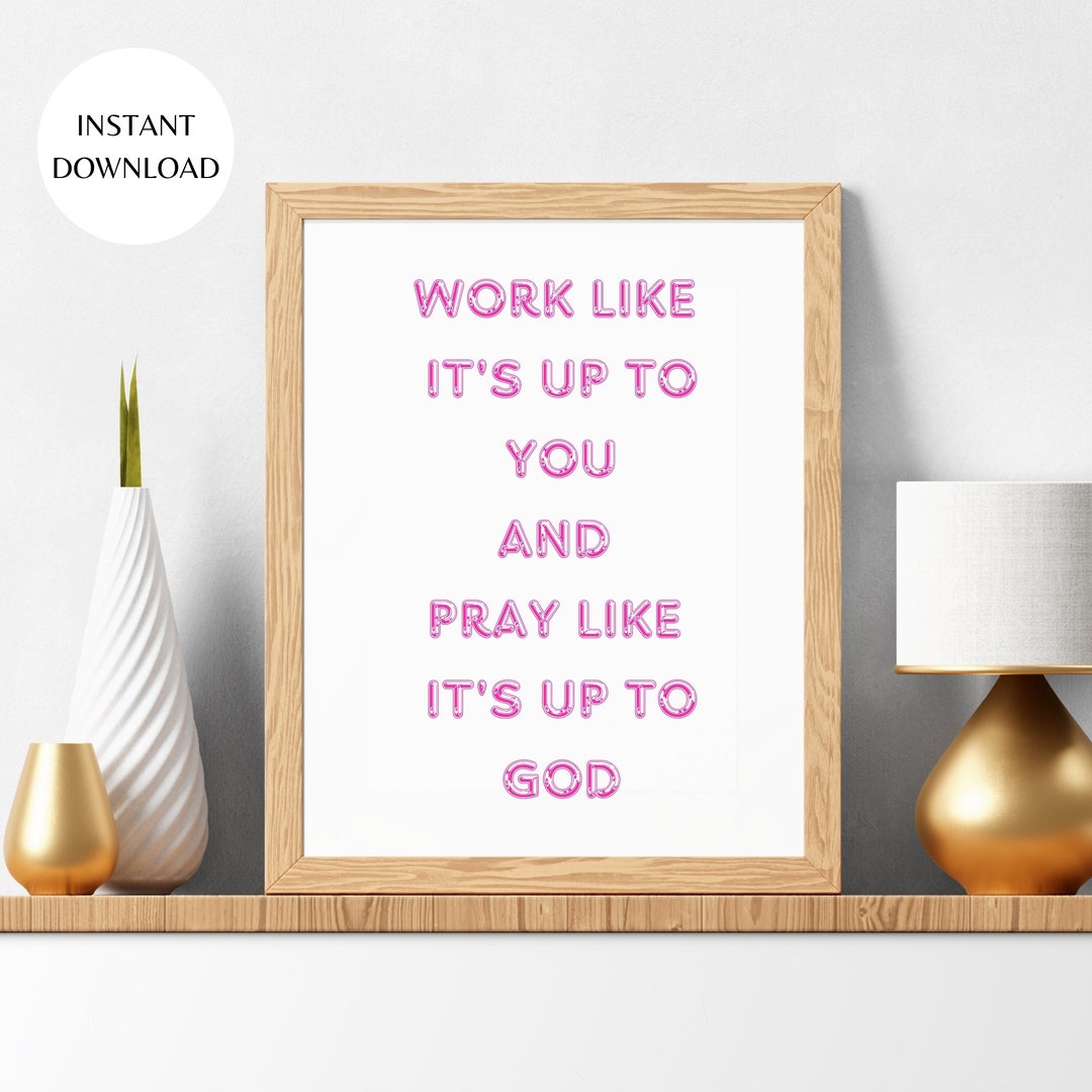 Motivational Quote Rose Pink and White Word Art Poster, Positive Quote ...
