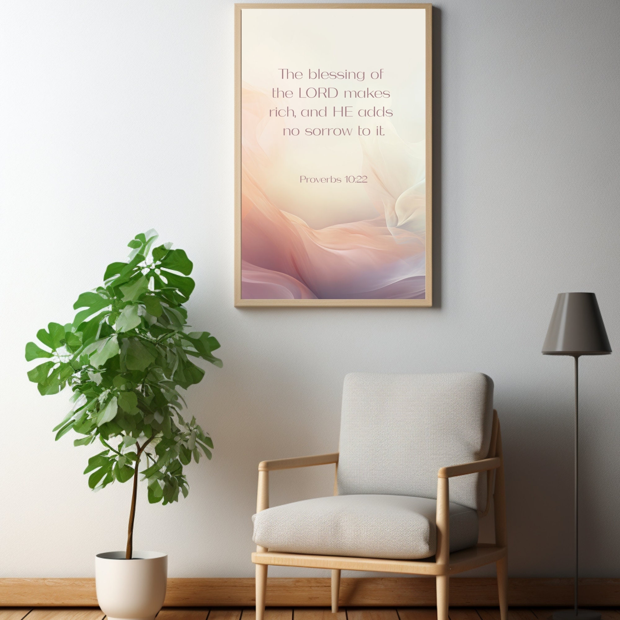 Proverbs 10:22 Printable Wall Art, INSTANT DOWNLOAD, Christian Bible ...