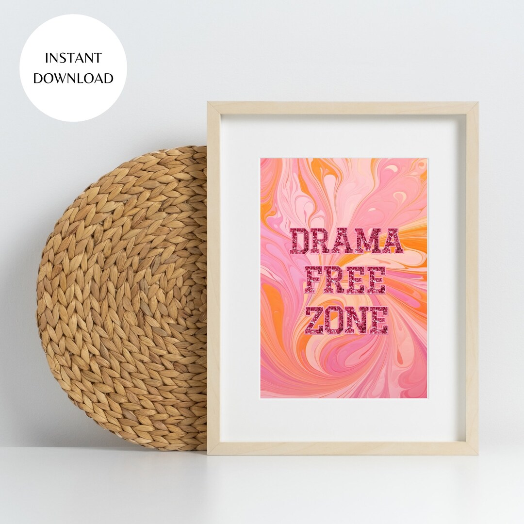 Pink Preppy Motivational Poster, Retro Quirky Printable Wall Art ...