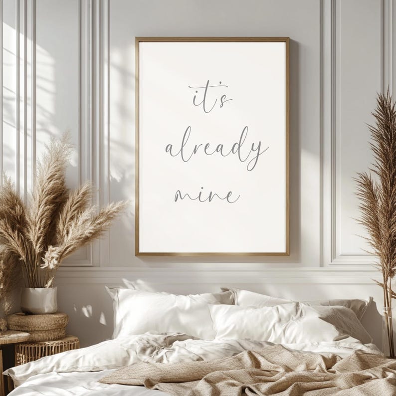 It's Already Mine Print: Manifestation Quote Typography (digital ...