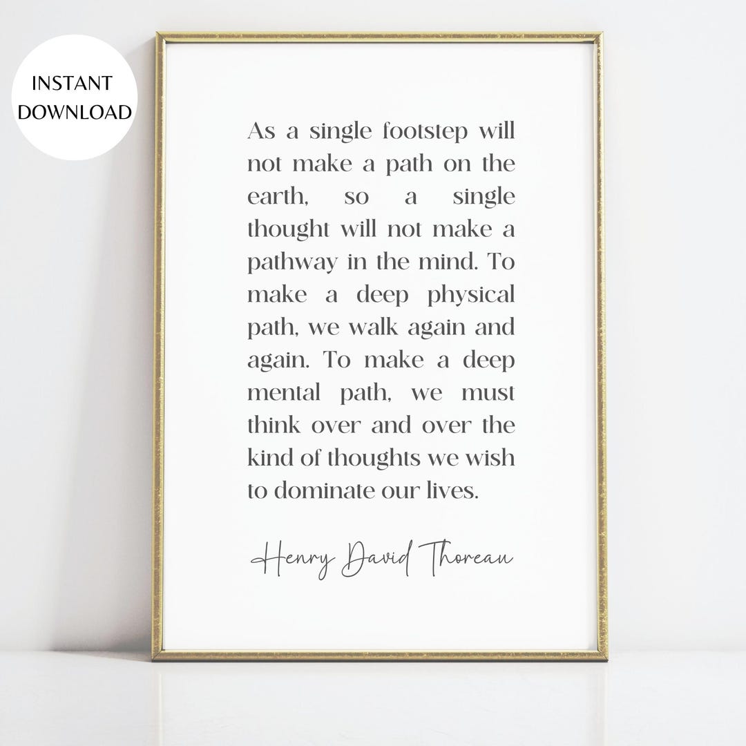 Henry David Thoreau A Single Footstep Motivational Poster for Offices ...