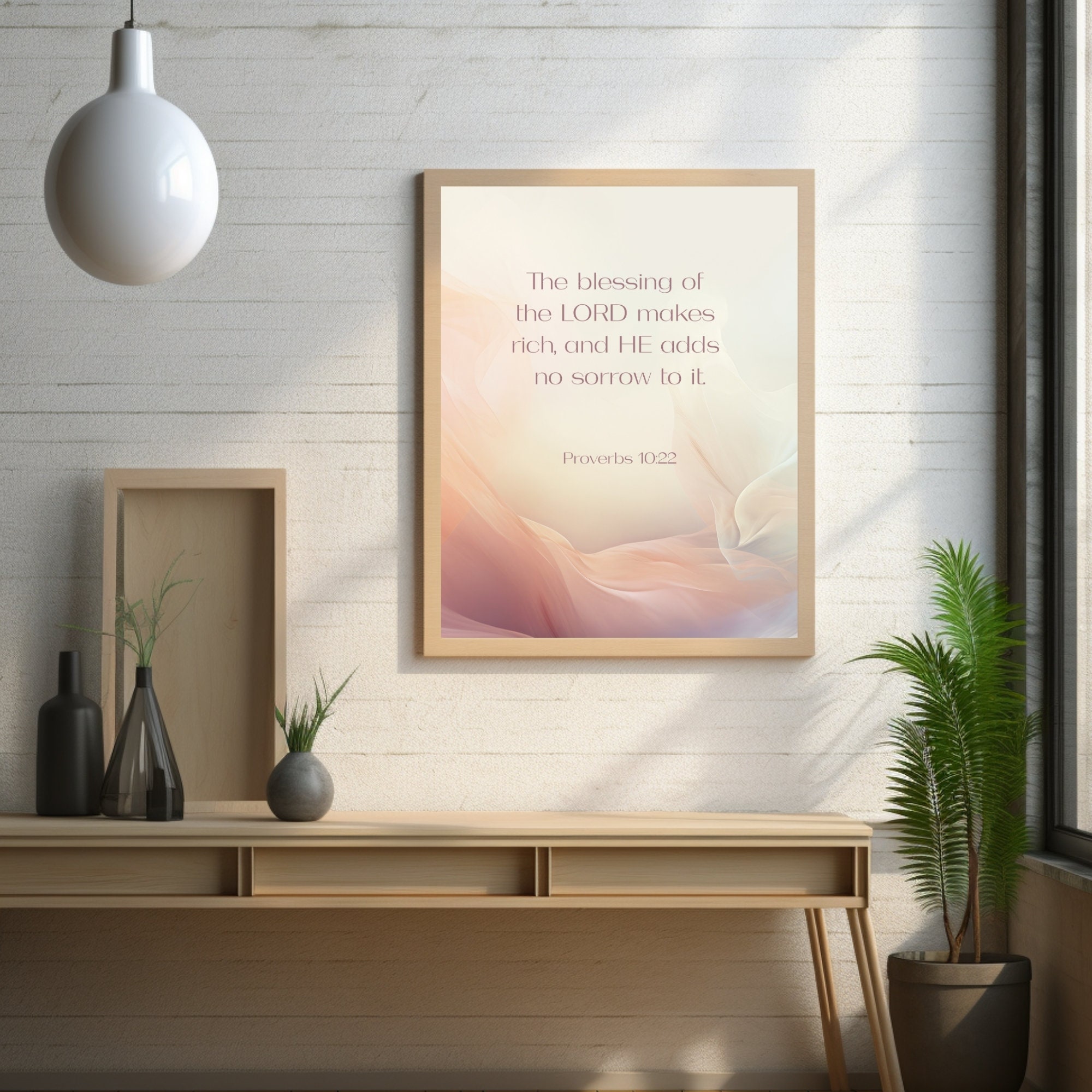 Proverbs 10:22 Printable Wall Art, INSTANT DOWNLOAD, Christian Bible ...