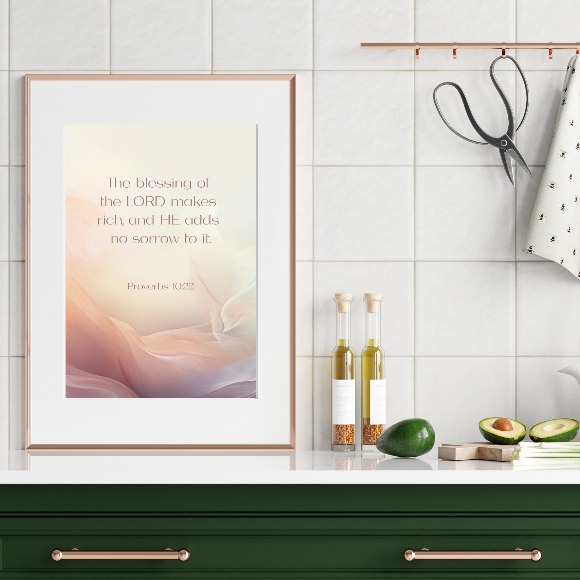 Proverbs 10:22 Printable Wall Art, INSTANT DOWNLOAD, Christian Bible ...
