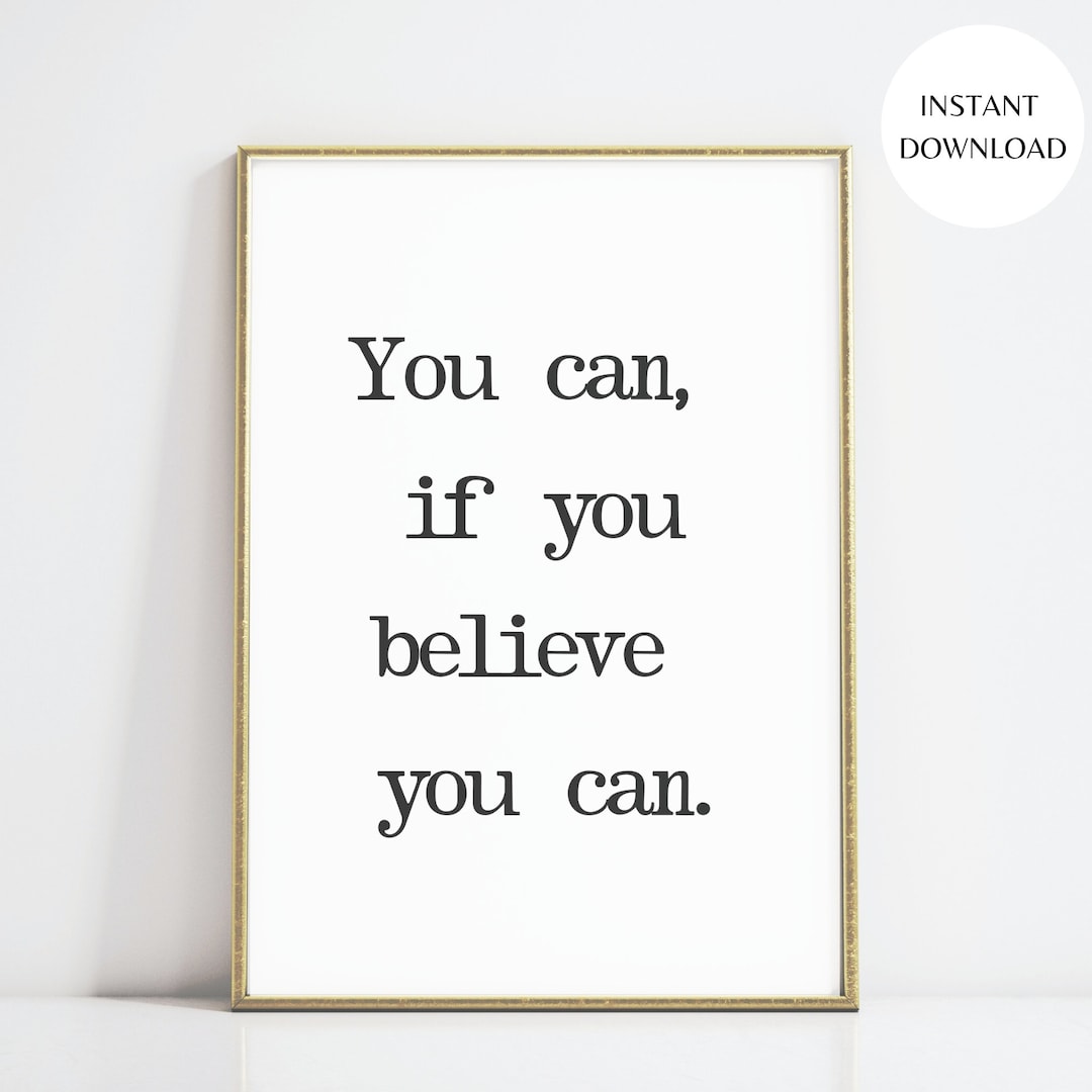 Positive Affirmation Quote Wall Art Printable Poster, INSTANT DOWNLOAD ...