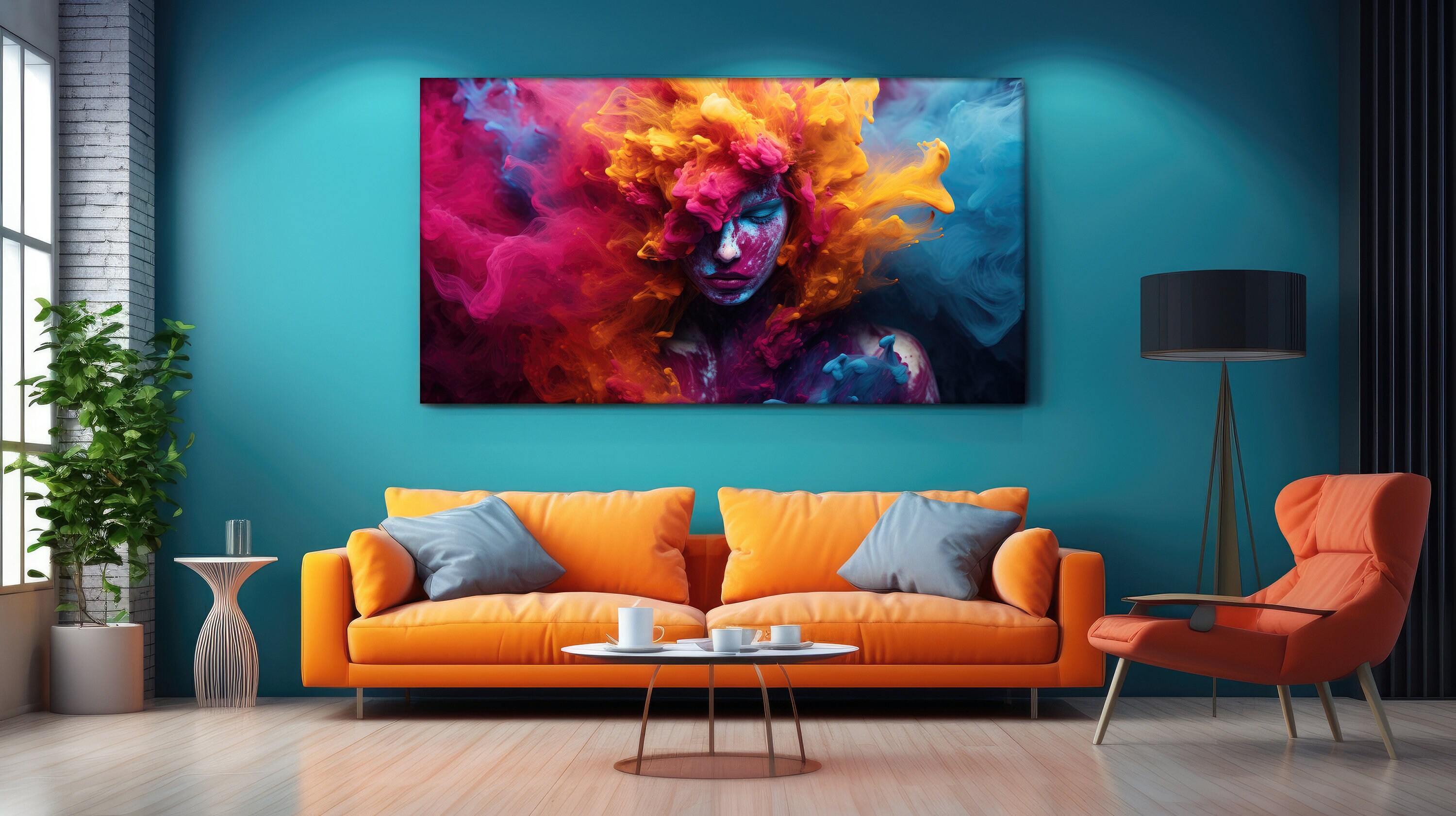 Woman Abstract Art Colorful Abstract Wall Art Printable Wall Art ...