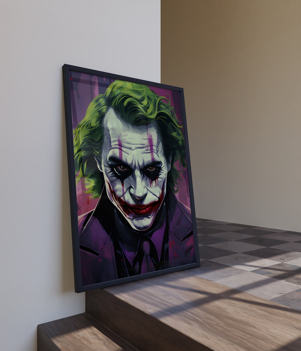 Joker Art Poster, Wall Decoration, Joker Minimalist, Comic Wall Art ...