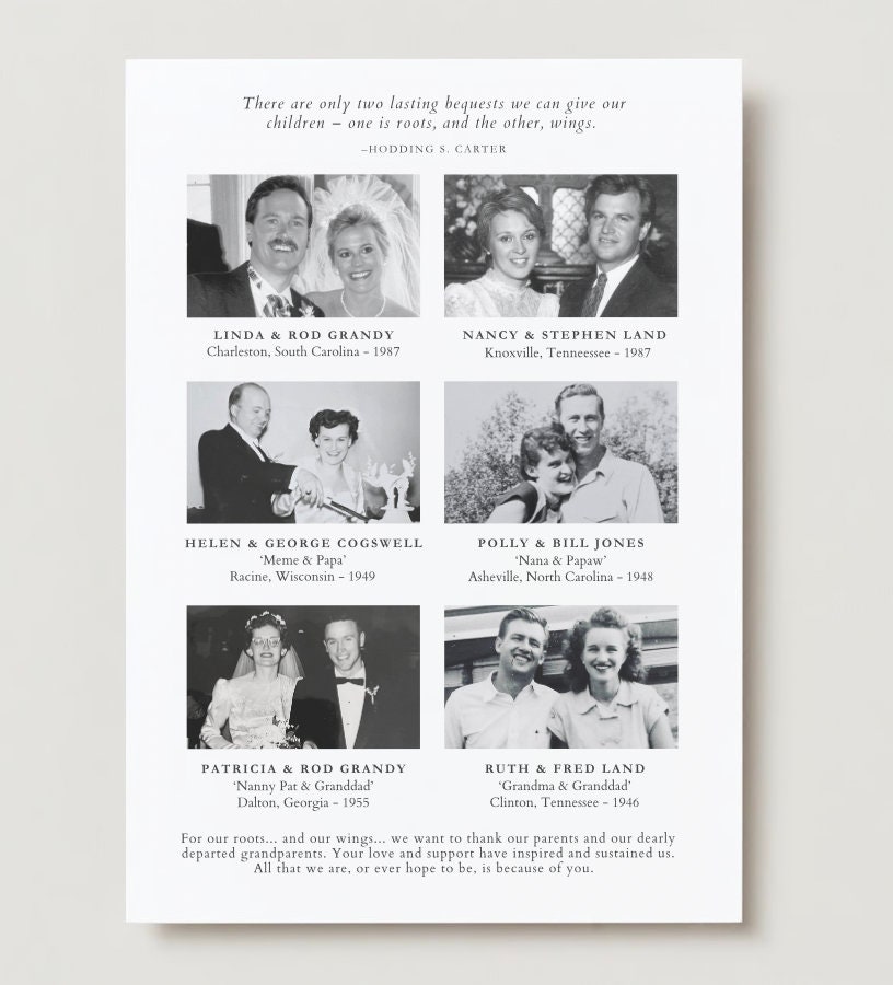 Minimal Elegant Black and Ivory Wedding Program Template With Parent ...