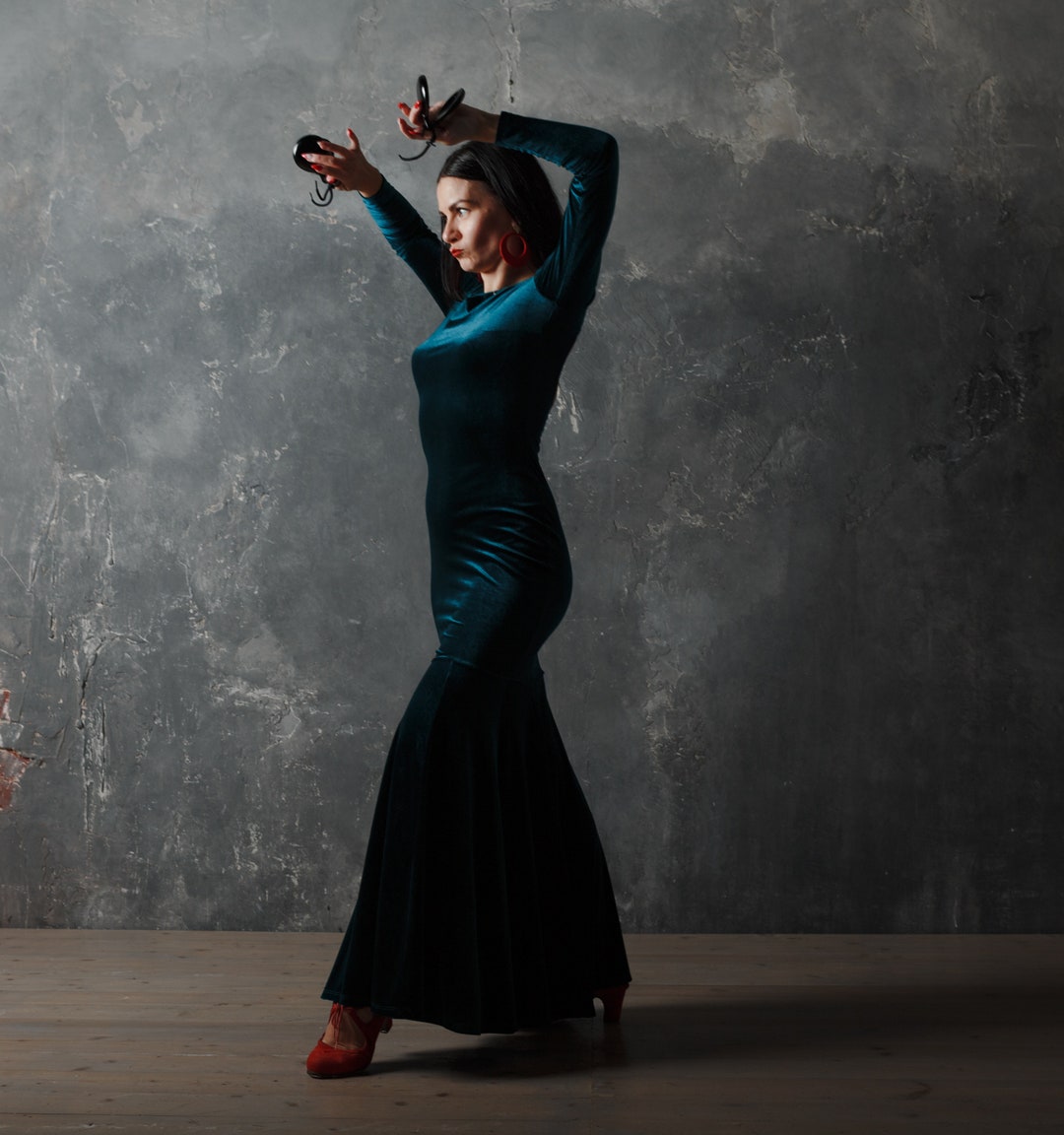 Hyperrealistic Flamenco Art: Digital Poster of Dancers in Traditional ...