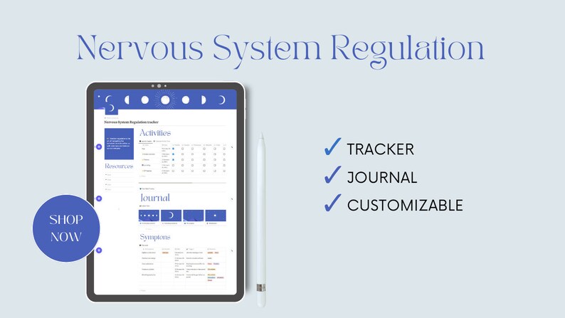 Nervous System Regulation Tracker Notion Template - Etsy