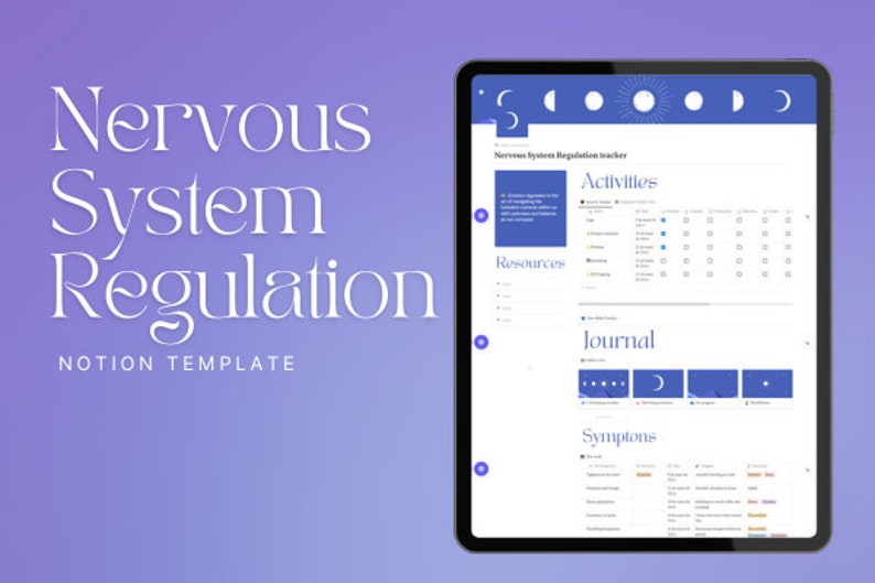Nervous System Regulation Tracker Notion Template - Etsy