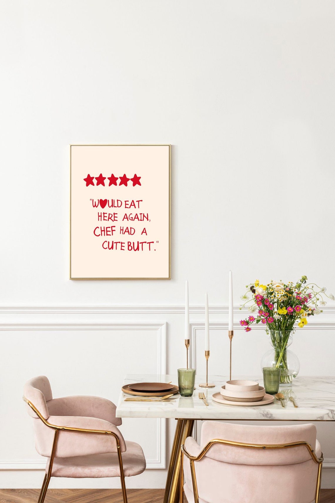 Chef Had a Cute Butt Aesthetic Kitchen Decor Cooking Kitchen Wall Art ...
