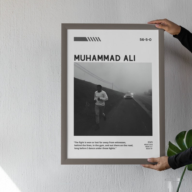 Muhammed Ali Boxing Poster, Digital Art, Wall Poster, High Quality ...