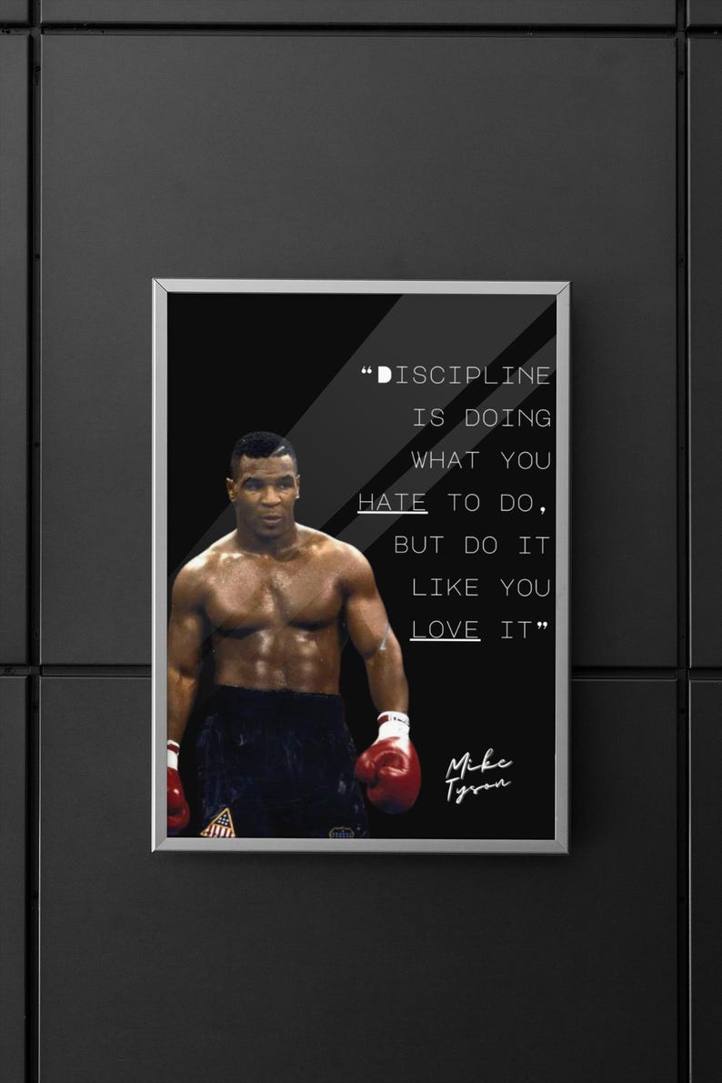 Motivational Quote Mike Tyson Printable Poster, Inspirational Gym Wall ...