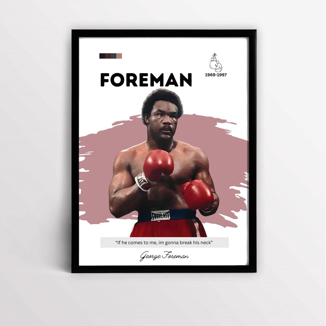 George Foreman Printable Poster, Boxer Quote, Motivational Boxing Wall ...