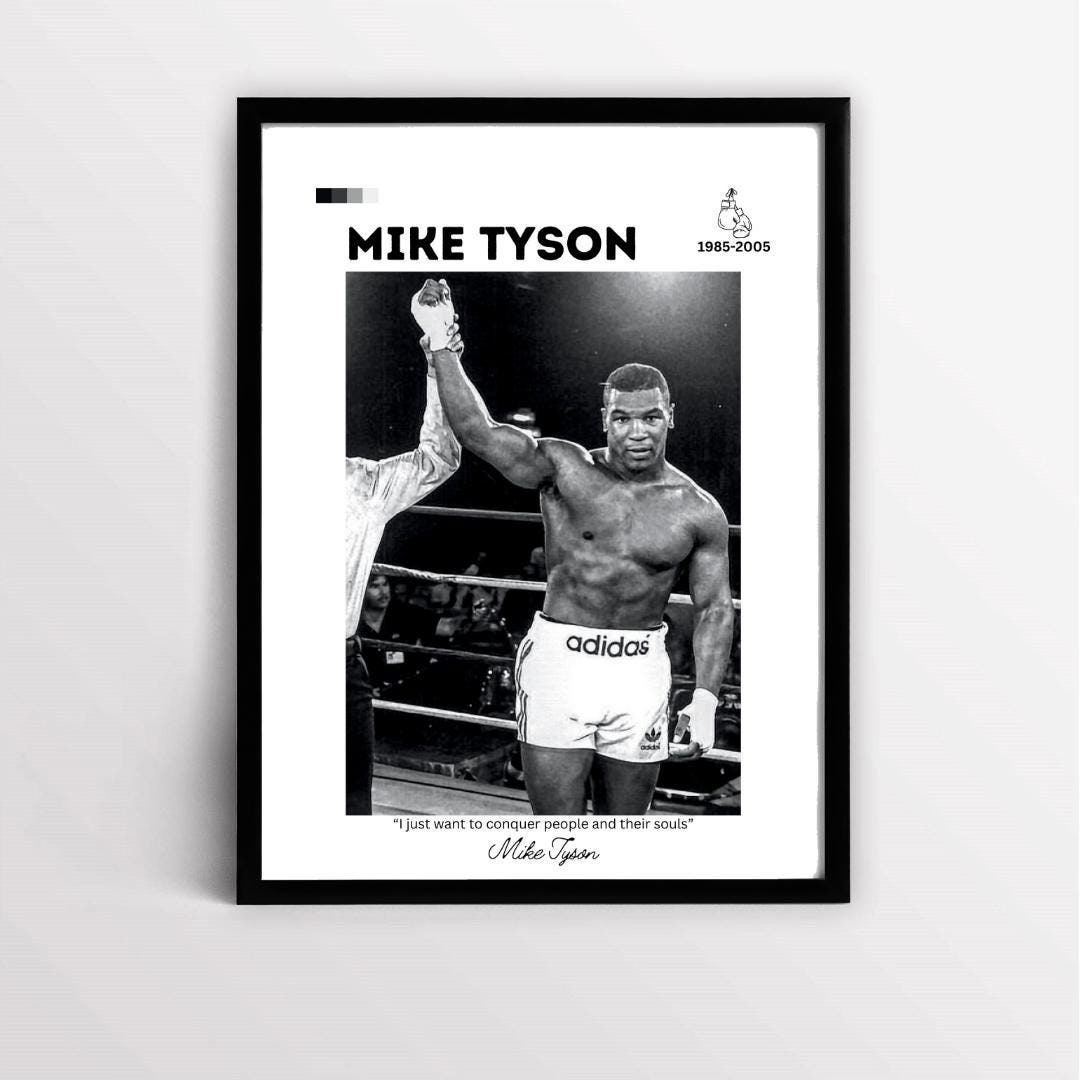 Mike Tyson Printable Poster Canvas Art Discipline Motivational Quotes ...