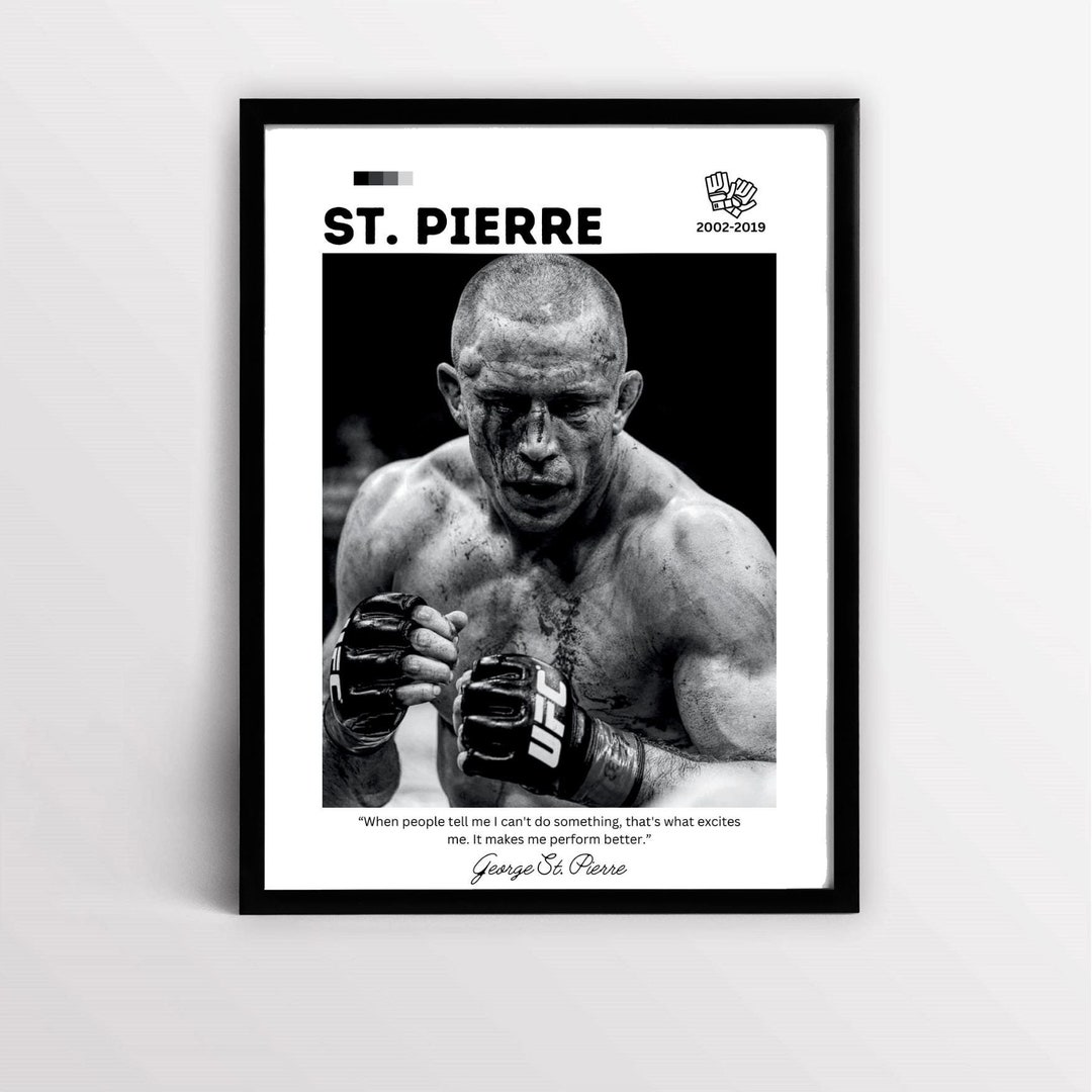 Quote George St. Pierre Printable Poster, Inspirational Gym Wall Decor ...