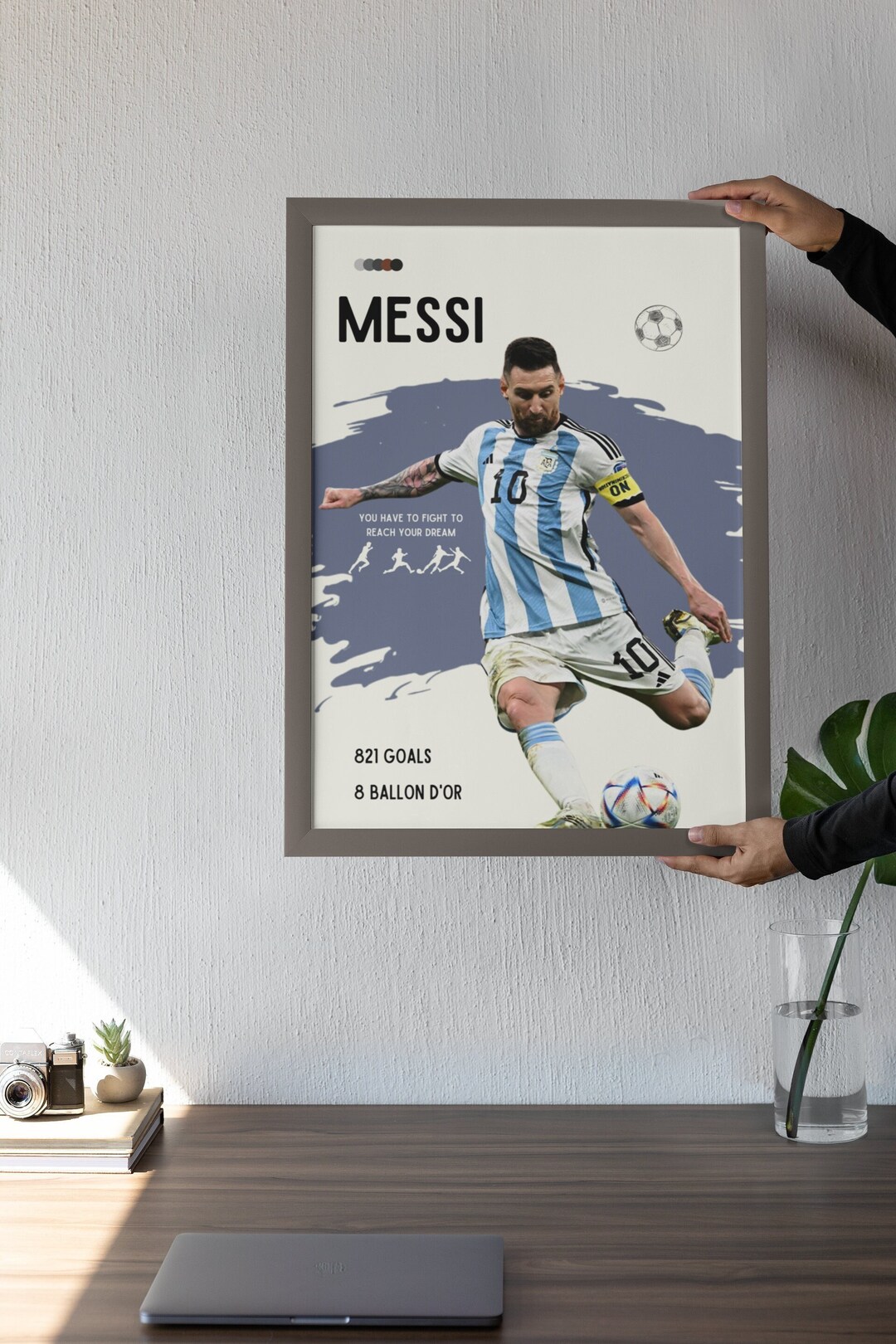 Lionel Messi Printable Poster, Soccer, Motivational Quote ...
