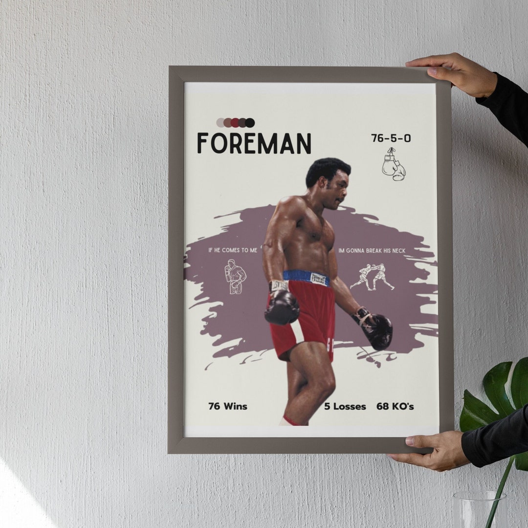 George Foreman Digital Wall Art Boxing Poster High Quality - Etsy