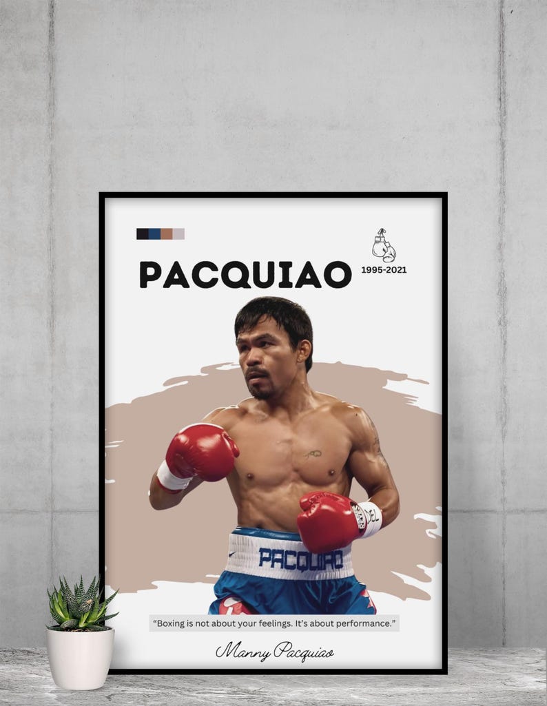 Manny Pacquiao Printable Poster, Pacquiao Quote, Motivational Boxing ...