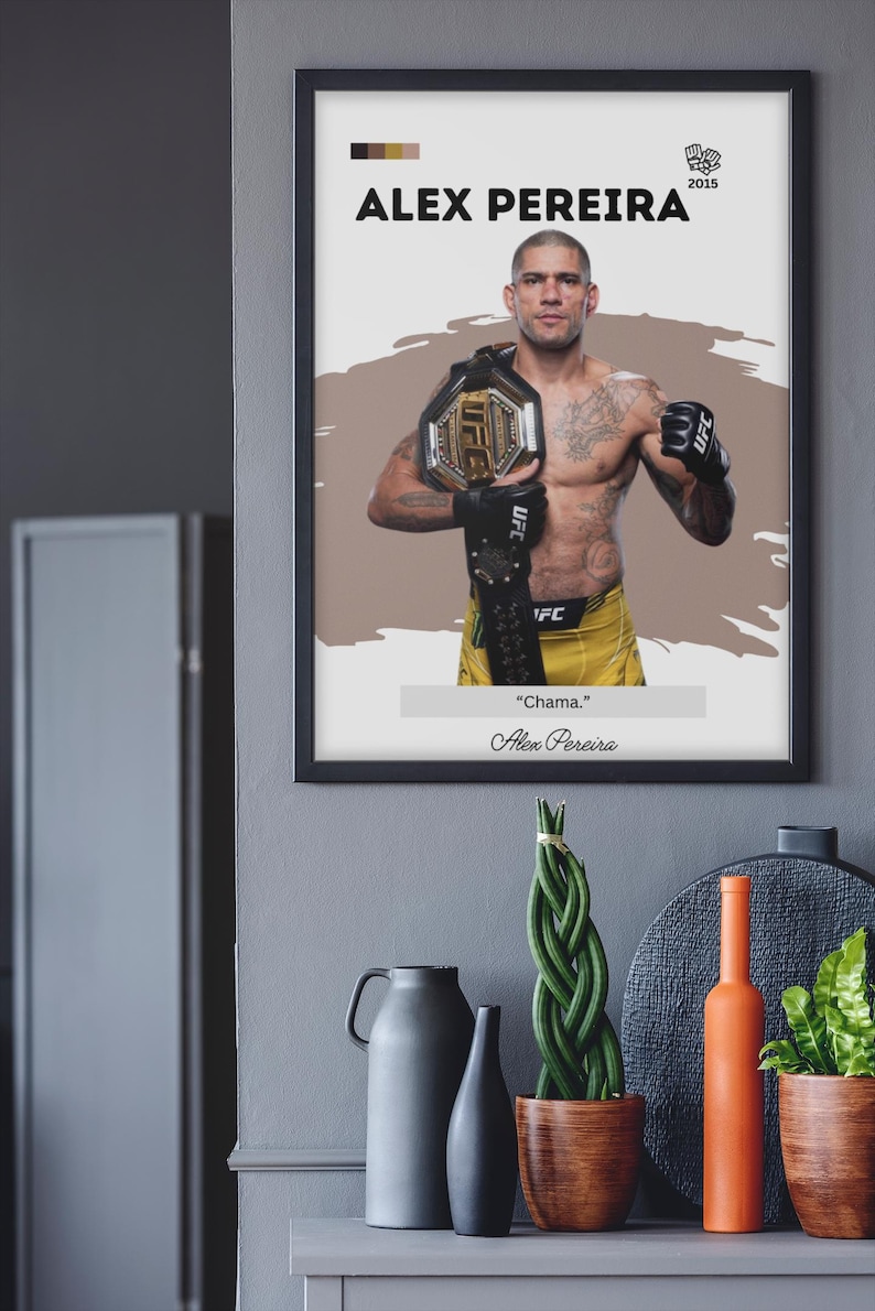 Alex Pereira Printable Poster, Gym Wall Decor Art, MMA Print, UFC ...